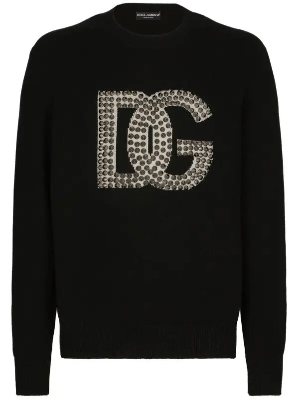 Dolce & Gabbana Studded Jumper - Black