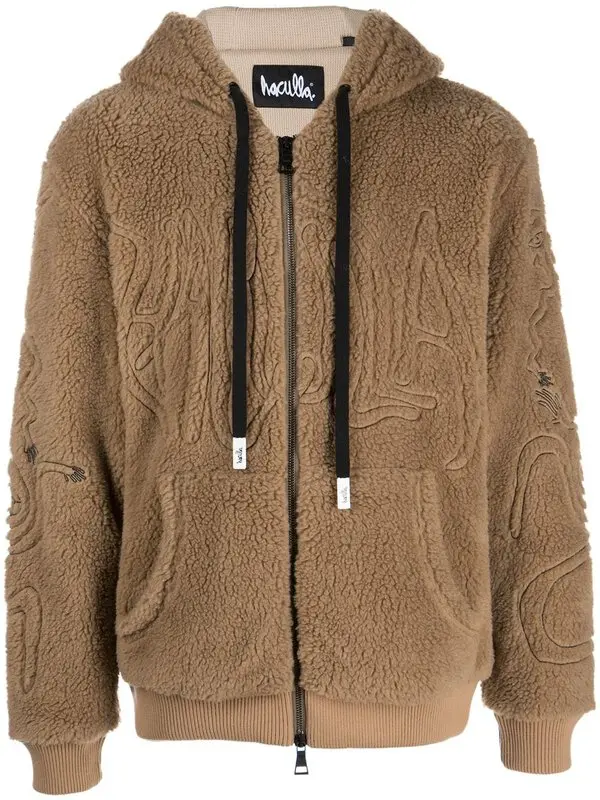 HACULLA. Faux-shearling Zip-up Hoodie - Brown