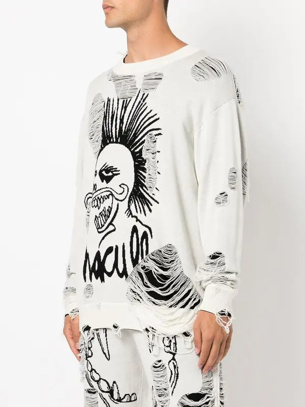 HACULLA. Logo-knit Distressed Jumper