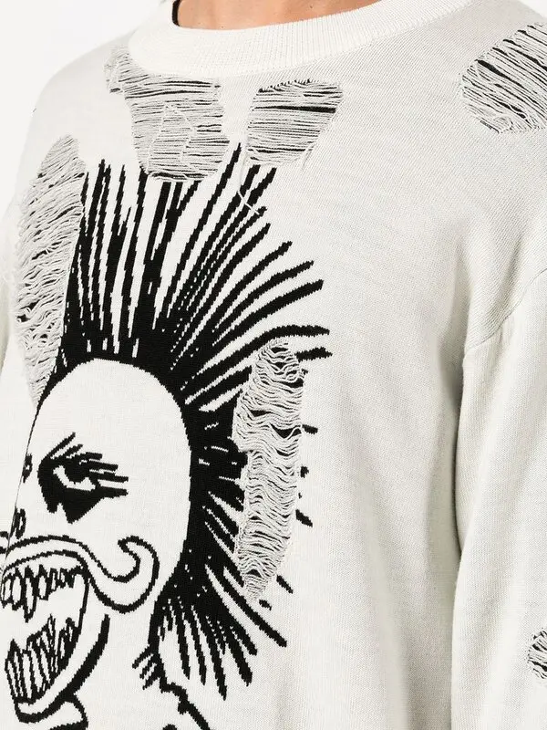 HACULLA. Logo-knit Distressed Jumper