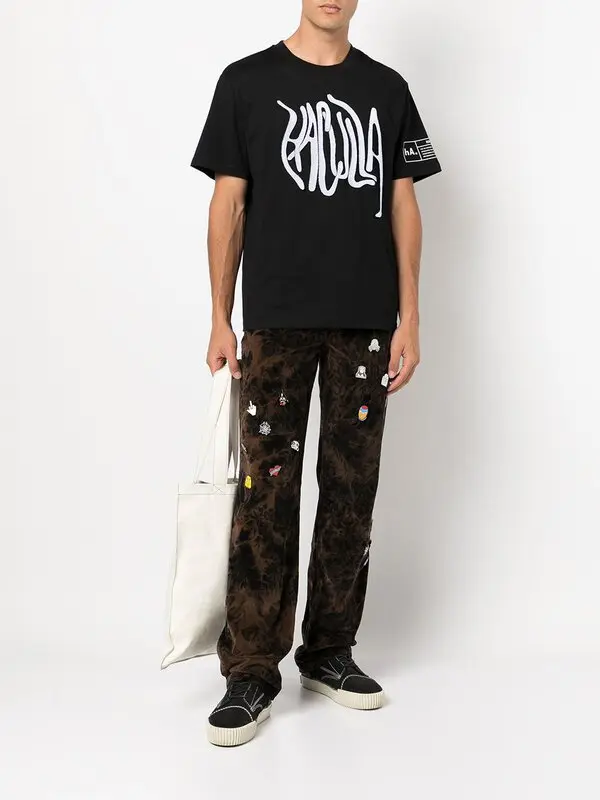 HACULLA. Chenille Logo Patch T-shirt - Black