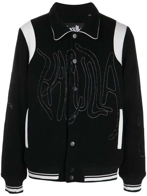HACULLA. Embroidered Logo Shirt Jacket - Black
