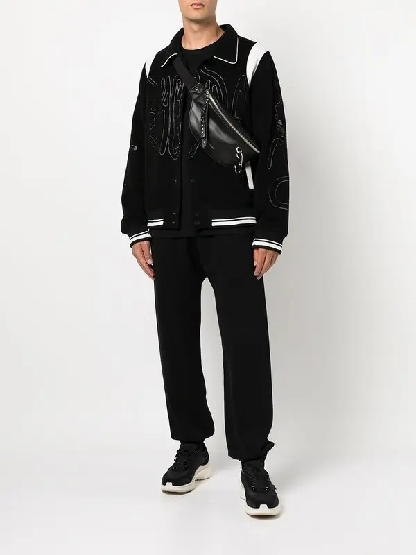 HACULLA. Embroidered Logo Shirt Jacket - Black