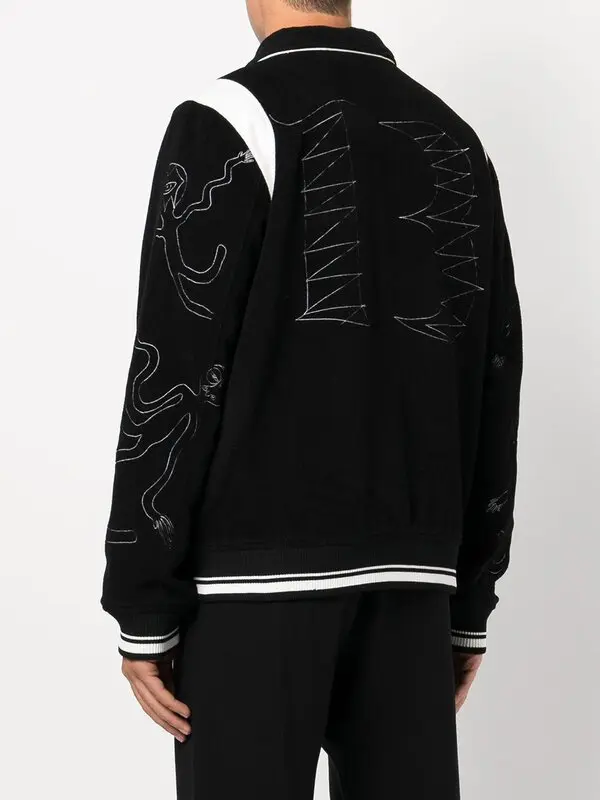 HACULLA. Embroidered Logo Shirt Jacket - Black