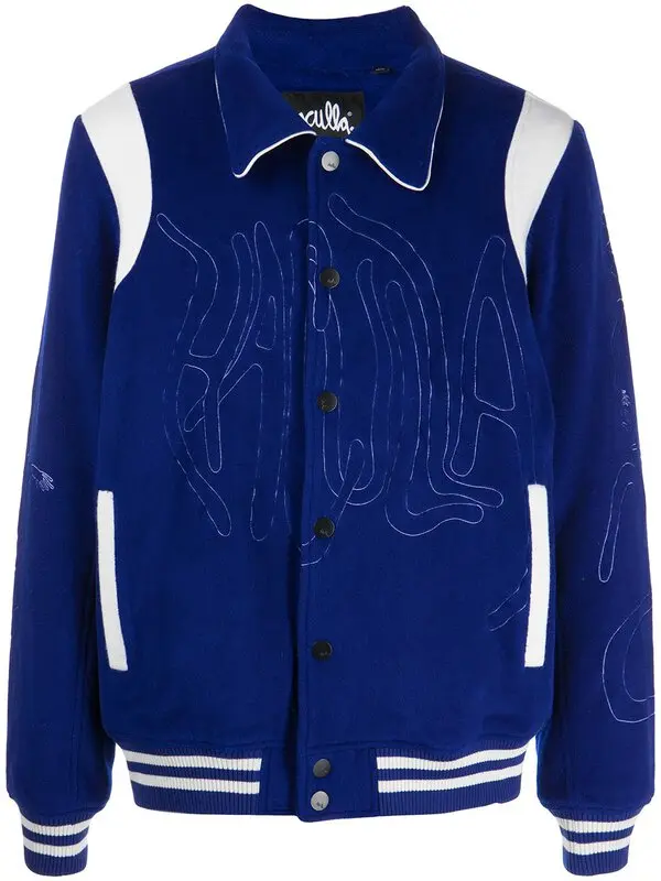 HACULLA. Embroidered-logo Shirt Jacket - Blue