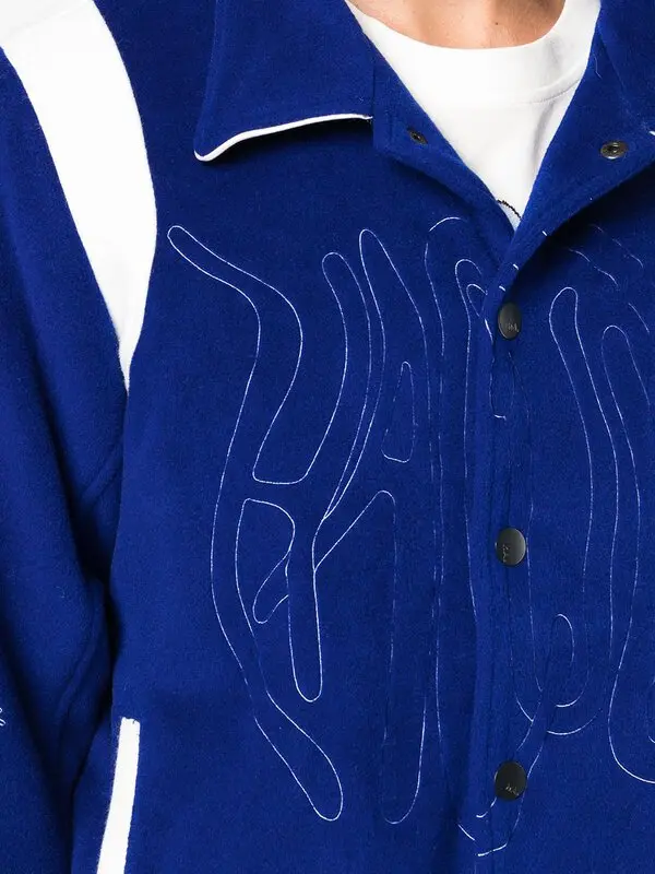 HACULLA. Embroidered-logo Shirt Jacket - Blue