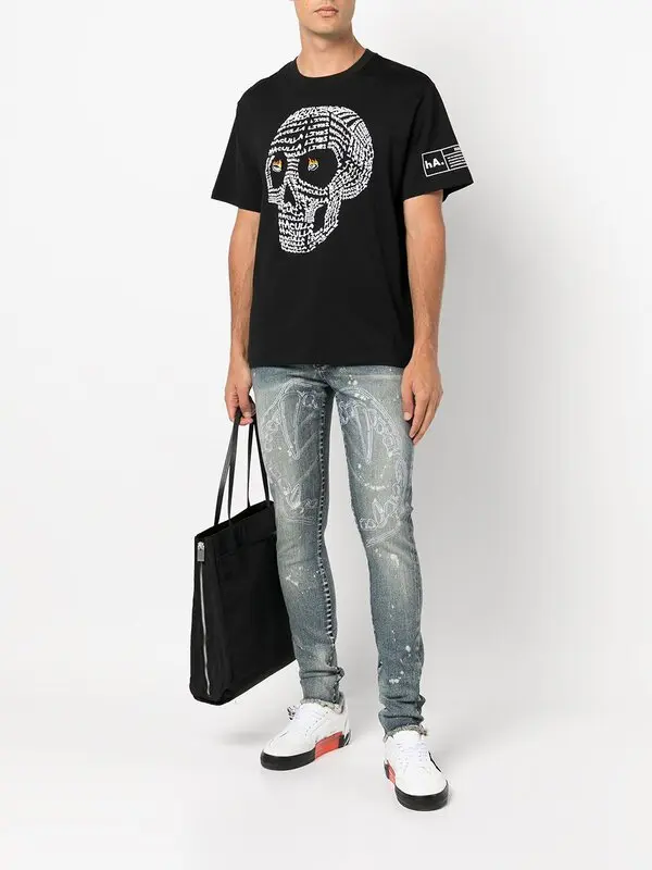 HACULLA. Fang Lips-print Skinny Jeans