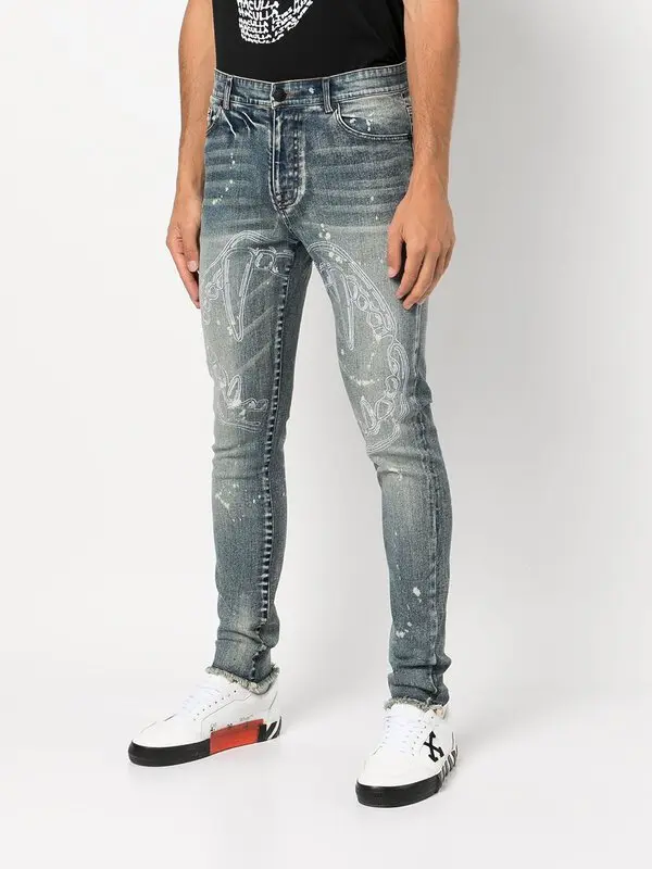 HACULLA. Fang Lips-print Skinny Jeans