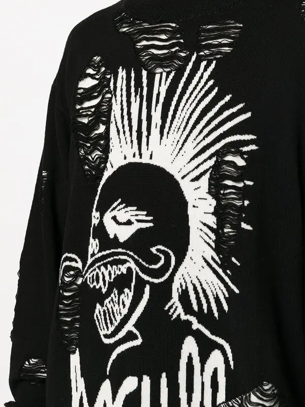 HACULLA. Logo-knit Distressed Jumper