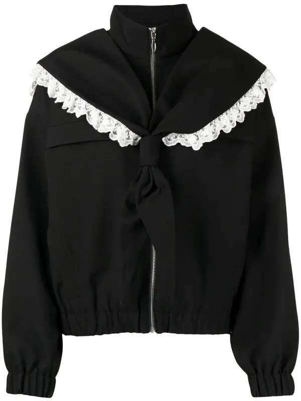 本日限定価格muguet frill sailor collar blouson muguet frill sailor collar blouson White