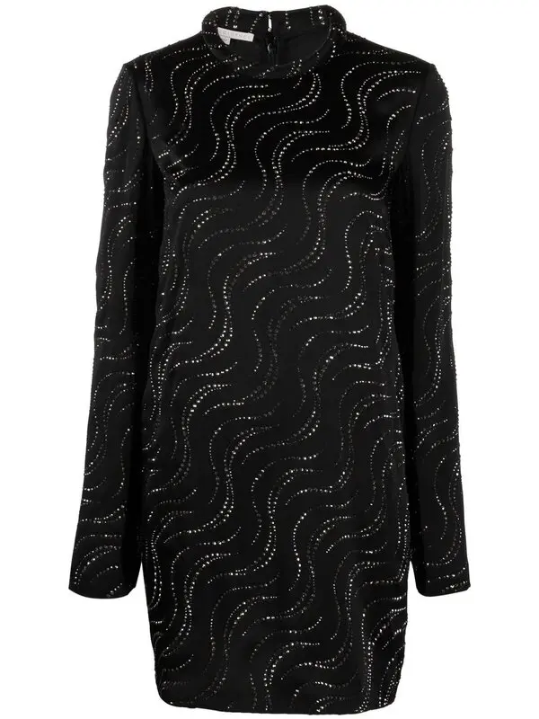 Stella McCartney Rhinestone Embellished Shift Dress