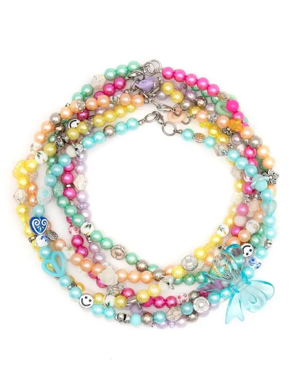 AMIR SLAMA Mixed-bead Necklace - Multicolour