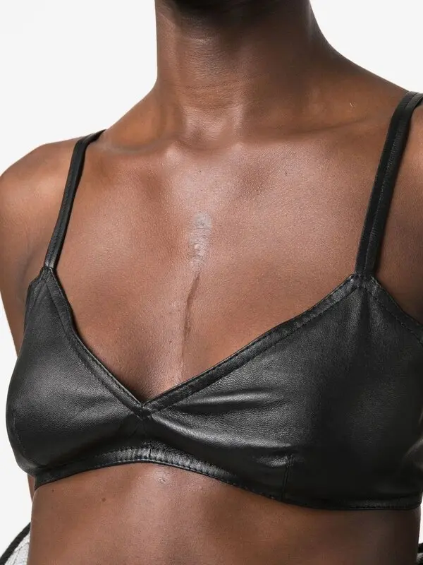 THE MANNEI Sierra Leather Cropped Tank Top