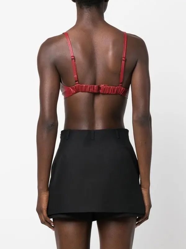 THE MANNEI Sierra Leather Cropped Tank Top