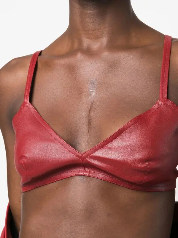 THE MANNEI Sierra Leather Cropped Tank Top