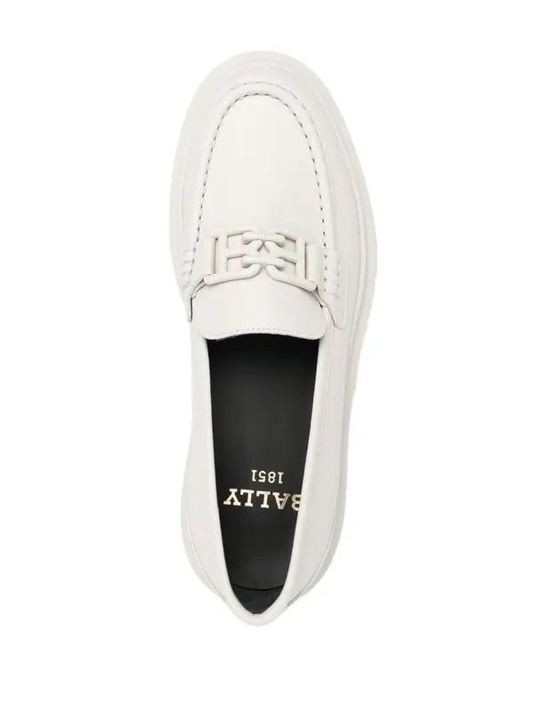 Bally Tonal Logo-plaque Loafers - Neutrals