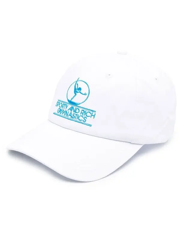 SPORTY & RICH Embroidered-logo Baseball Cap - White