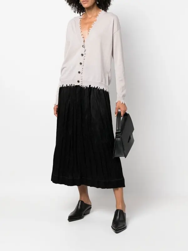 UMA WANG Fringed Cashmere Cardigan