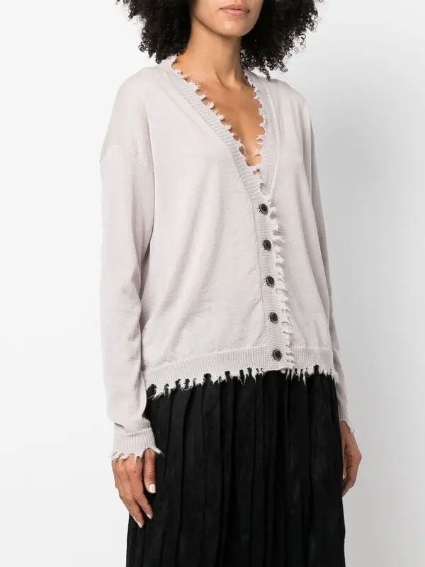 UMA WANG Fringed Cashmere Cardigan