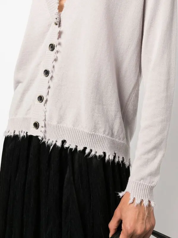 UMA WANG Fringed Cashmere Cardigan