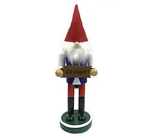SANTA'S WORKSHOP Inc. 12'h Go Away Gnome Nutcra Ker - One-color