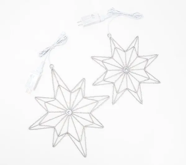 MARTHA STEWART As Is 12' & 14.5' Lit Stars - One-color