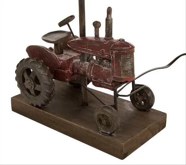 GLITZHOME Farmhouse Tractor Table Lamp