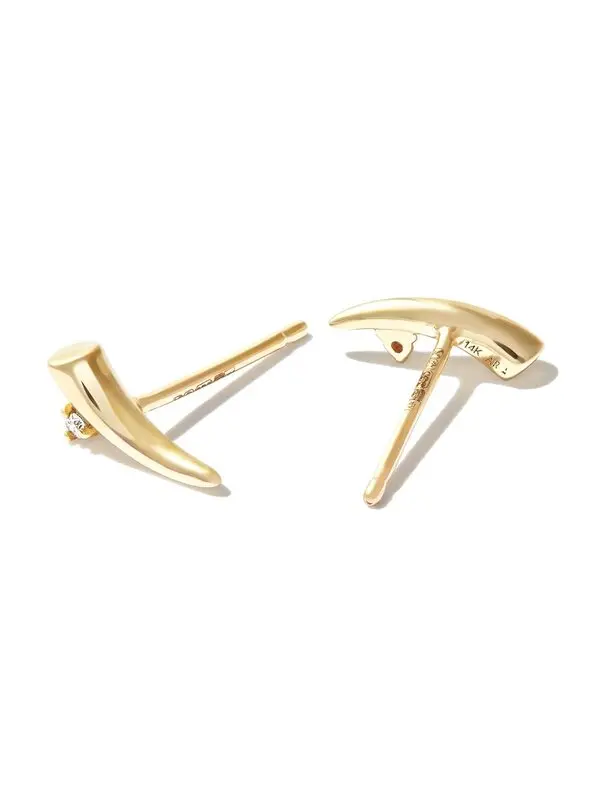 Adina Reyter 14k Yellow Thorn Diamond Stud Earrings