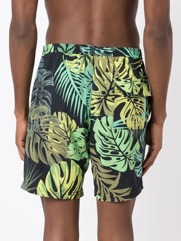AMIR SLAMA Leaf-print Swim Shorts