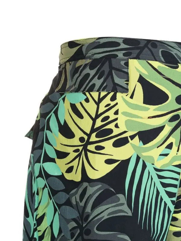 AMIR SLAMA Leaf-print Swim Shorts