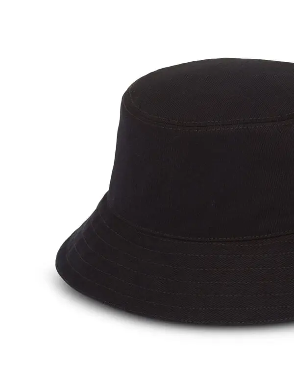 Miu Miu Logo Bucket Hat - Black