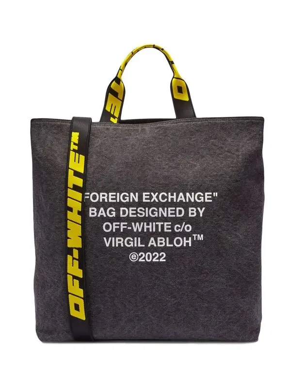 Off-White Slogan-print Tote Bag - Black