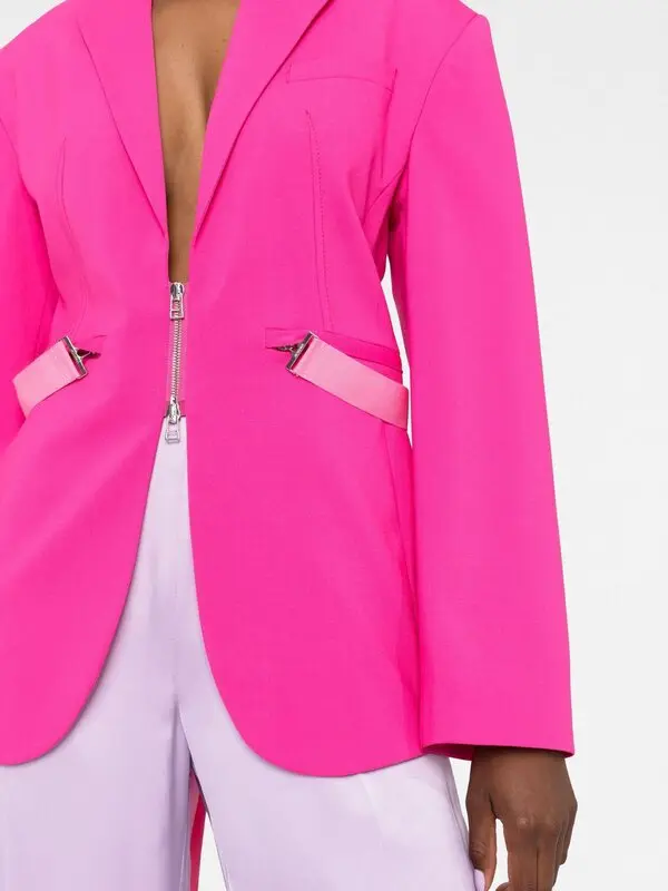 Jacquemus Strap Detail Zip-up Blazer