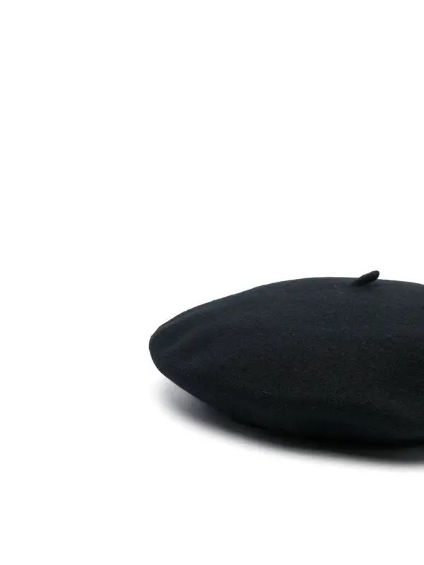Borsalino Basco Wool Beret - Black
