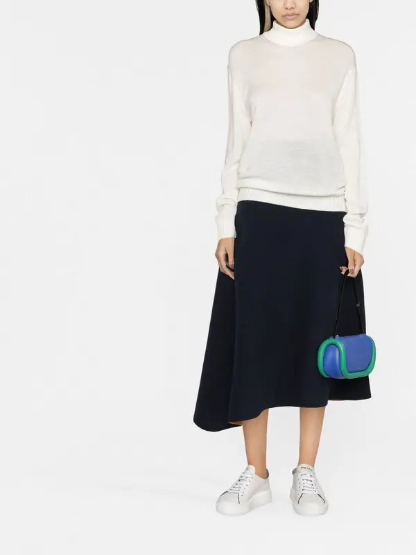 JIL SANDER Roll Neck Wool Jumper - Neutrals