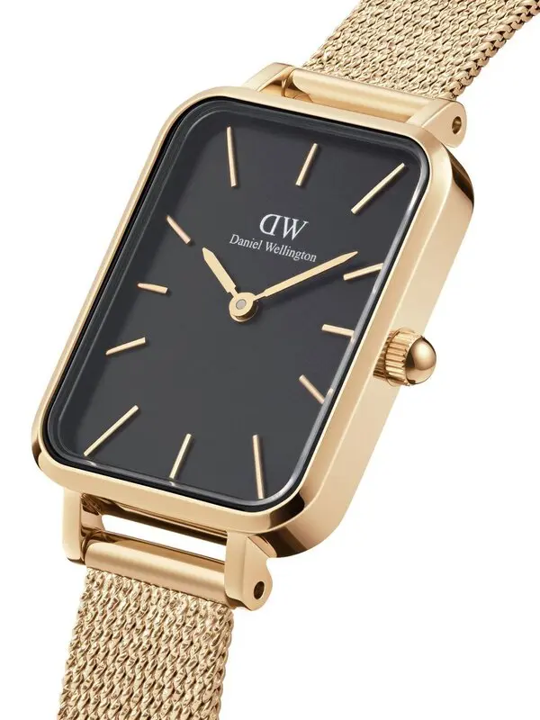 DANIEL WELLINGTON Quadro Pressed Evergold Watch - Black