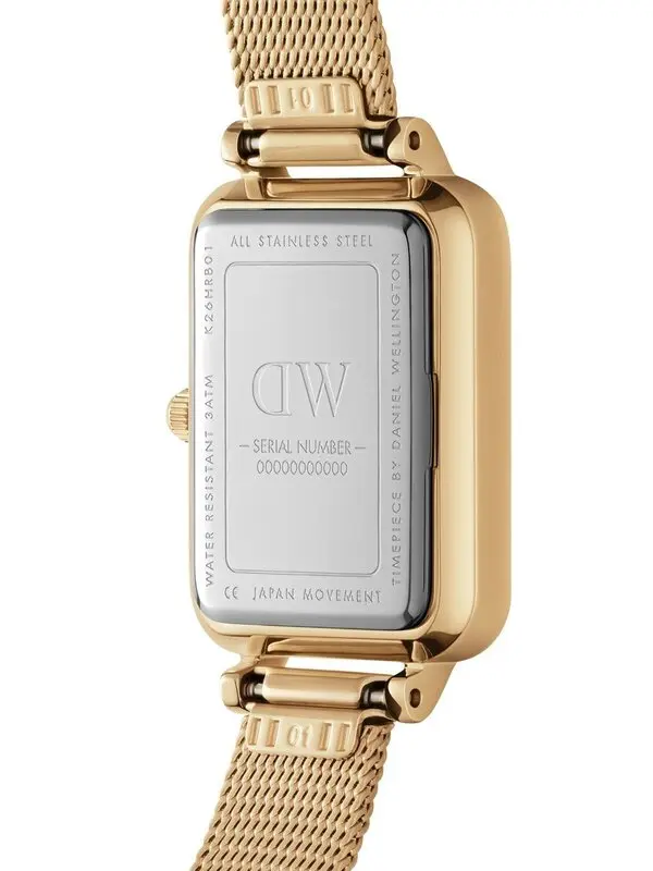 DANIEL WELLINGTON Quadro Pressed Evergold Watch - Black