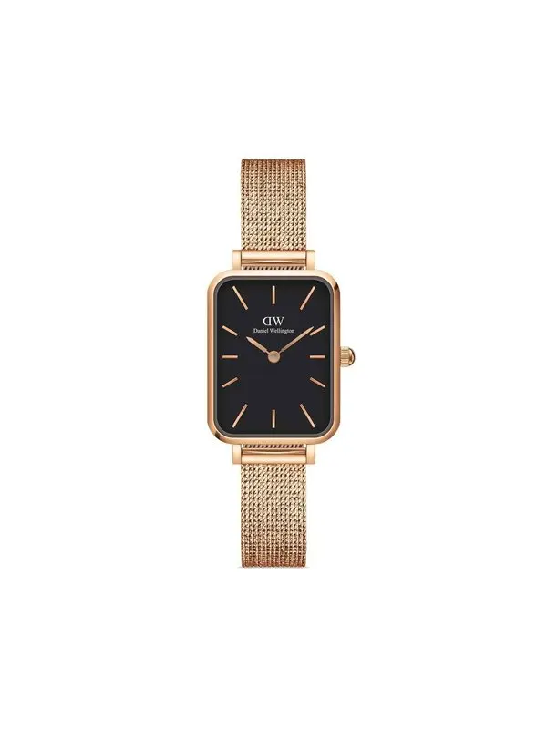 DANIEL WELLINGTON 20mm Quadro Pressed Melrose Watch - Black