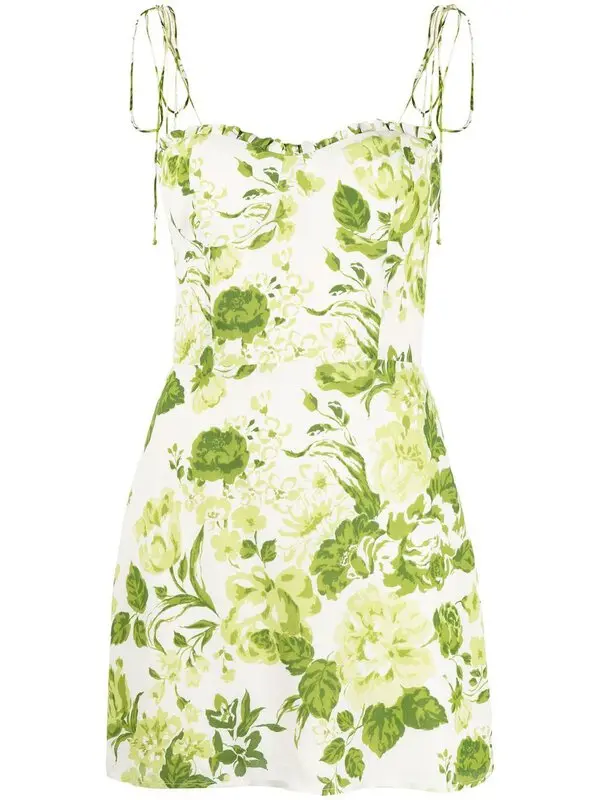 slim fit dress slacks Reformation // Silk Floral Frankie Dress – VSP Consignment main image 0