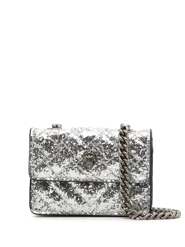 Kurt Geiger Kensington Quilted Micro Bag - Silver