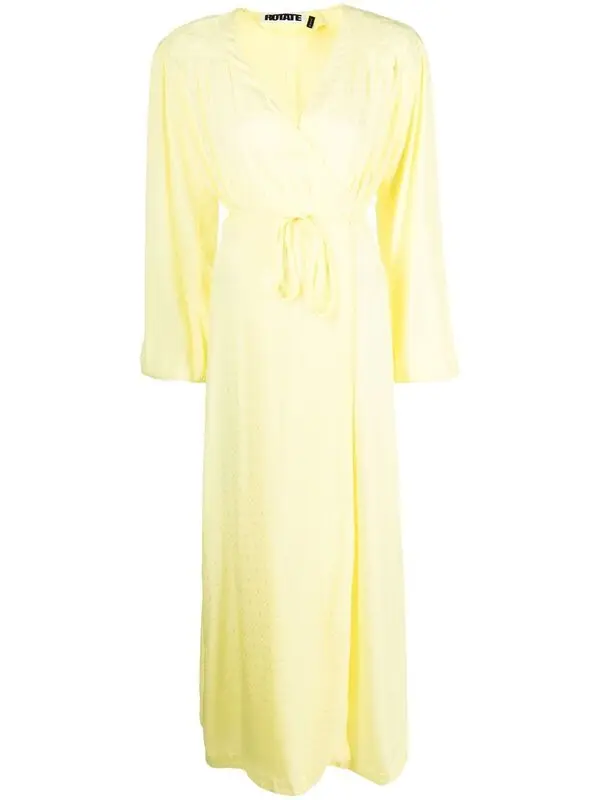 ROTATE BY BIRGER CHRISTENSEN Long-sleeve Maxi Dress - Yellow