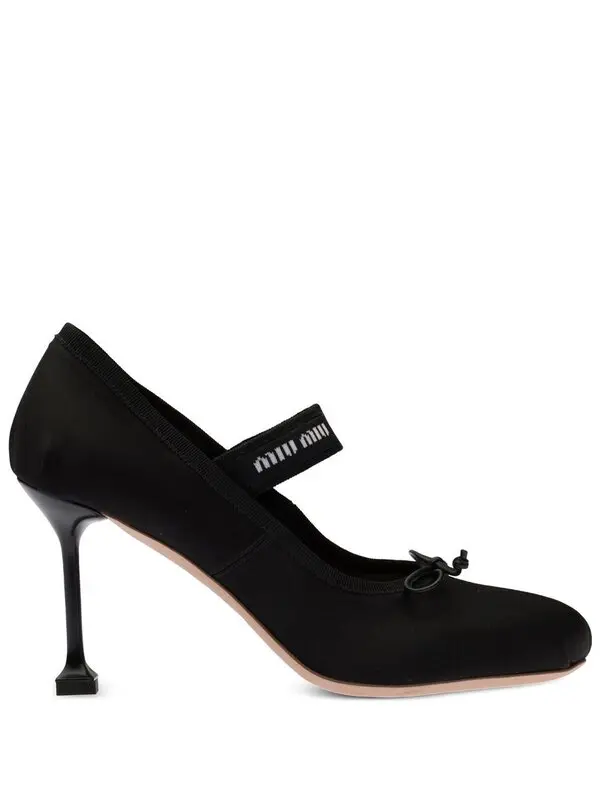 Miu Miu 85mm Ballerina-toe Satin Pumps