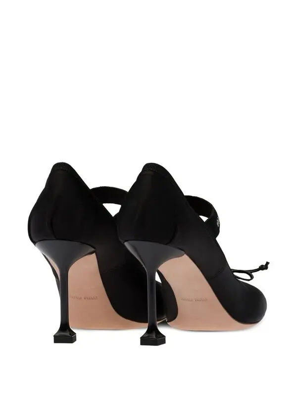 Miu Miu 85mm Ballerina-toe Satin Pumps