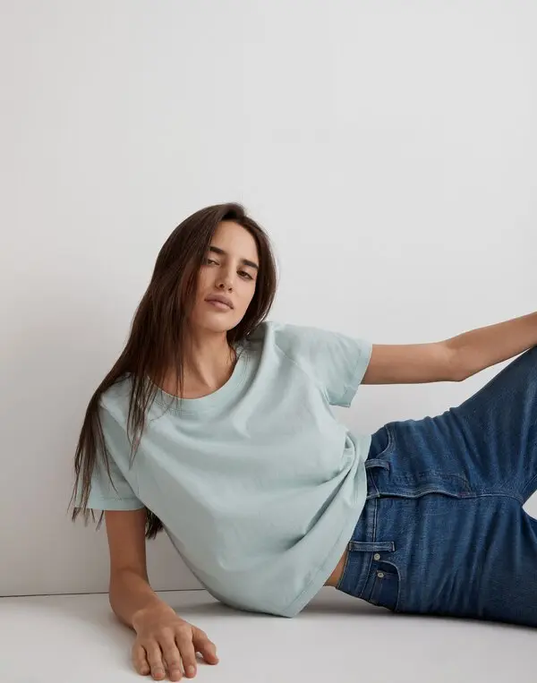 Madewell Softfade Cotton Boxy-crop Tee