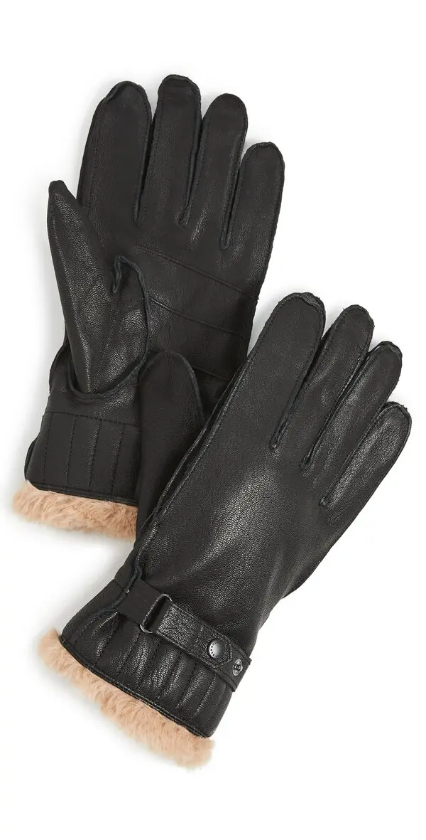 Barbour Leather Utility Gloves - Black