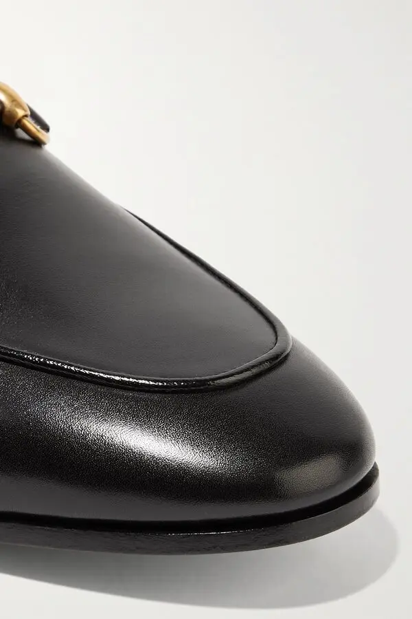 GUCCI Black Woven Leather Horsebit Loafer 7.5/ US 8 Jordaan $1050 Intrecciato Jordaan Horsebit leather loafers in black - Gucci | Mytheresa main image 3