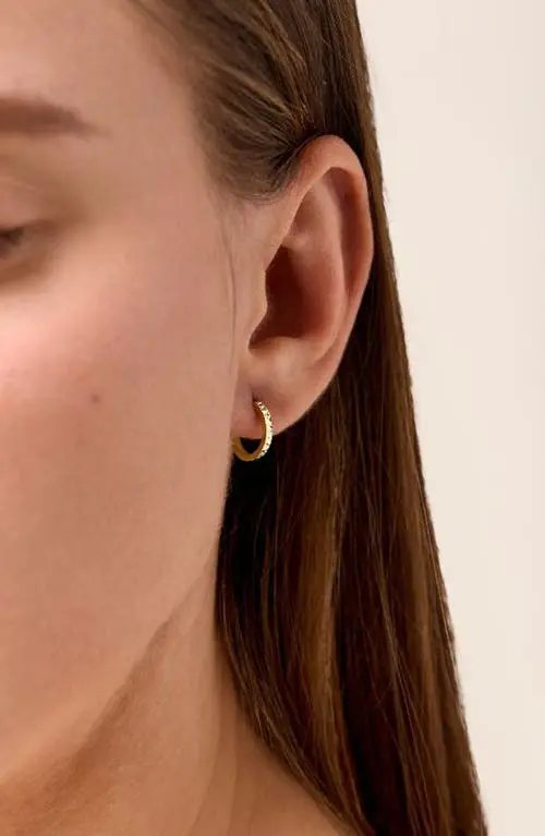 Bony Levy 14k Gold Textured Huggie Hoop Earrings