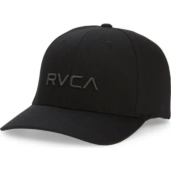 Rvca Flexfit Twill Baseball Cap - Black