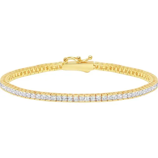 CRISLU Princess Cubic Zirconia Tennis Bracelet - Gold