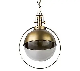 HOMEROOTS Gold Metal Sphere Pendant Hanging Light - One-color
